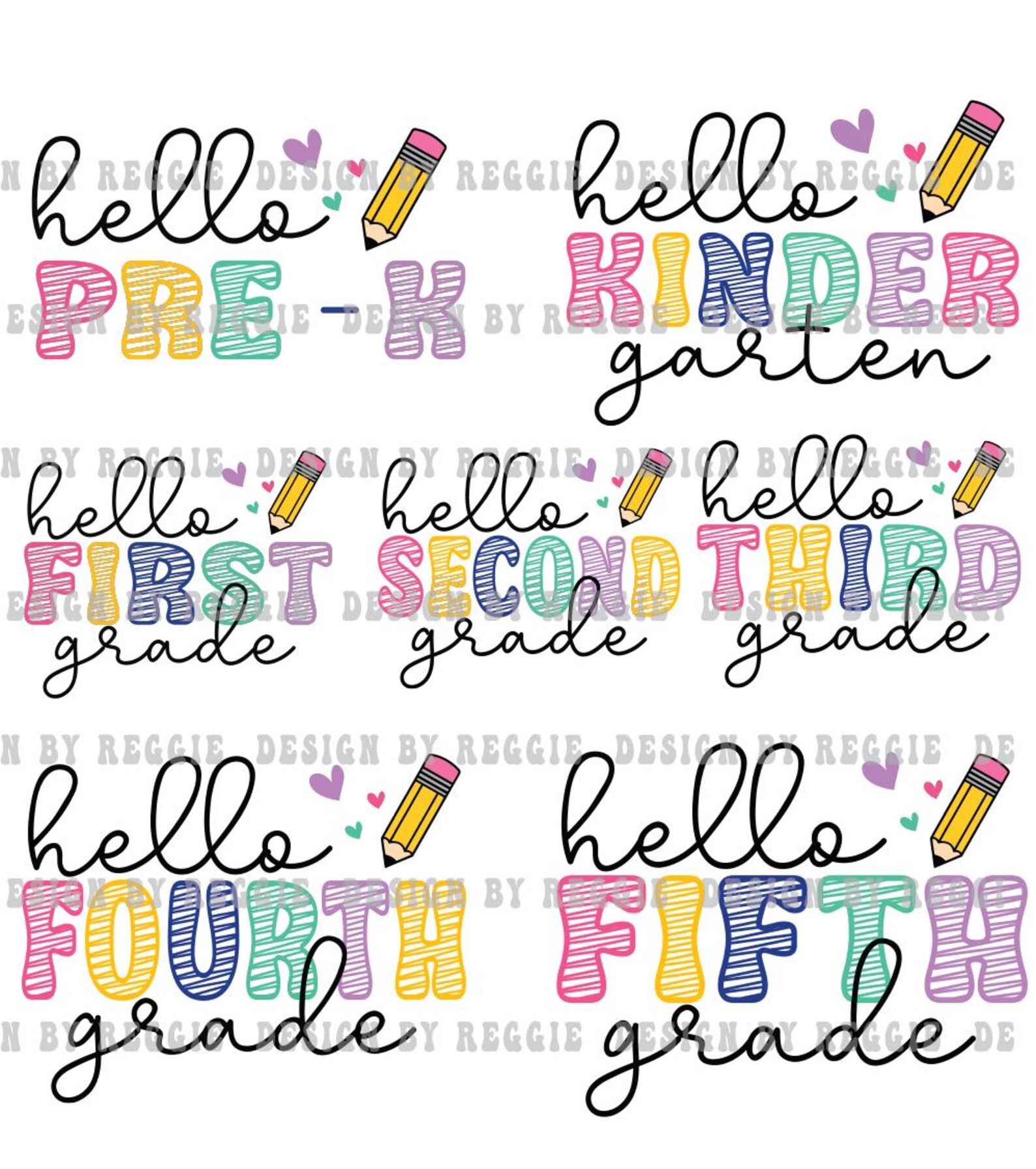 Hello Kindergarten, 1st Grade, 2nd Grade, 3rd Grade, 4th Grade, 5th ...