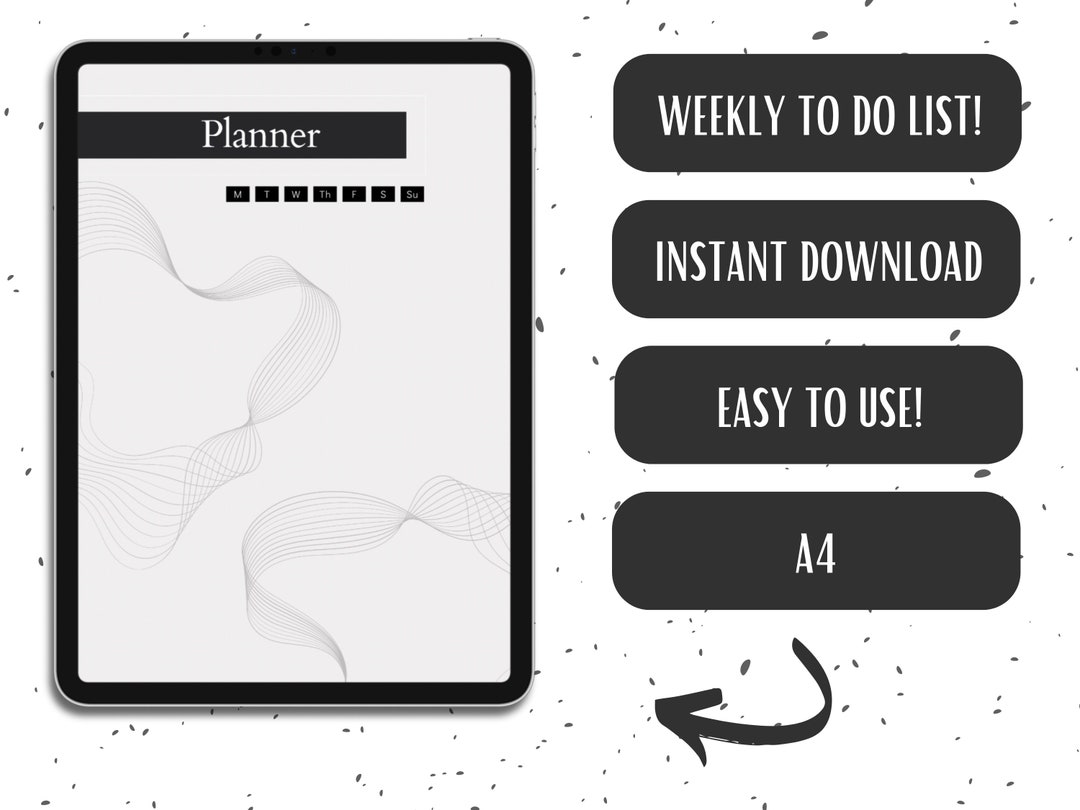 Minimalist Weekly Planner (simple) - Etsy
