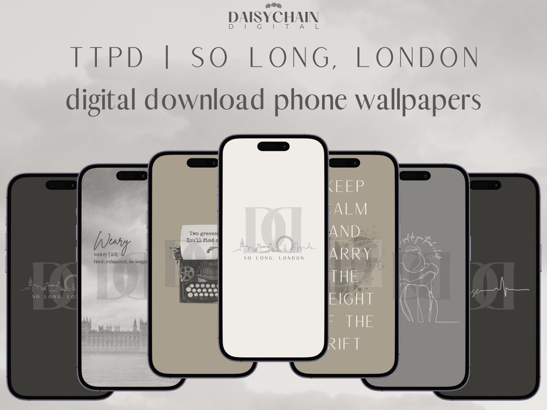 So Long, London Set of 7 Digital Phone Wallpapers | Taylor Swift ...