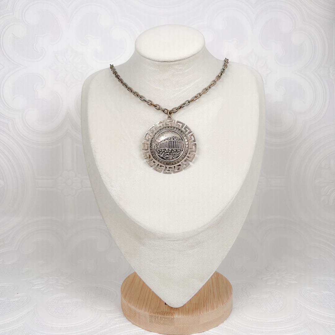 Greek Medallion Tourist - Early 20th Century - 800 Silver - Parthenon ...