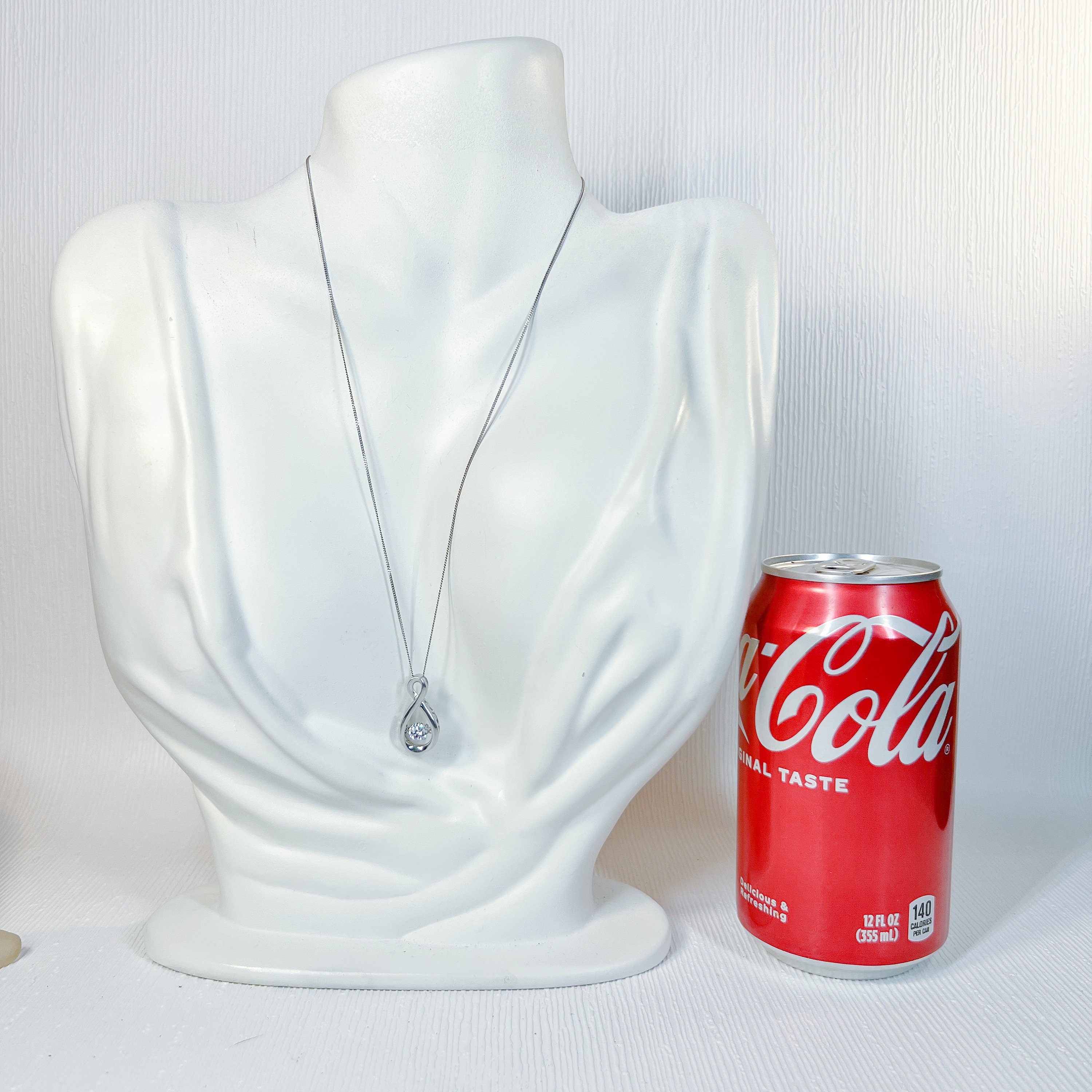 Vintage Dainty Figure 8 Teardrop Suspended Spinning Large CZ Simulated ...