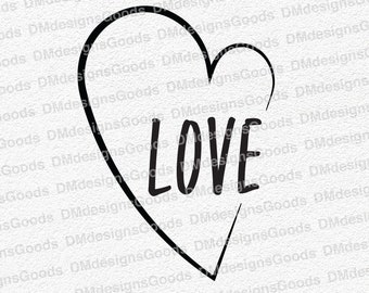 Super Cute Love Heart DIGITAL DOWNLOAD | Svg Png Dxf Eps Pdf | Instant ...