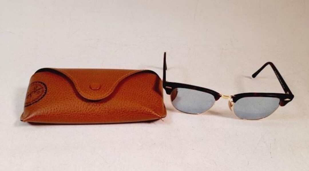 Ray Ban Horn-rim Sunglasses W/case - Etsy