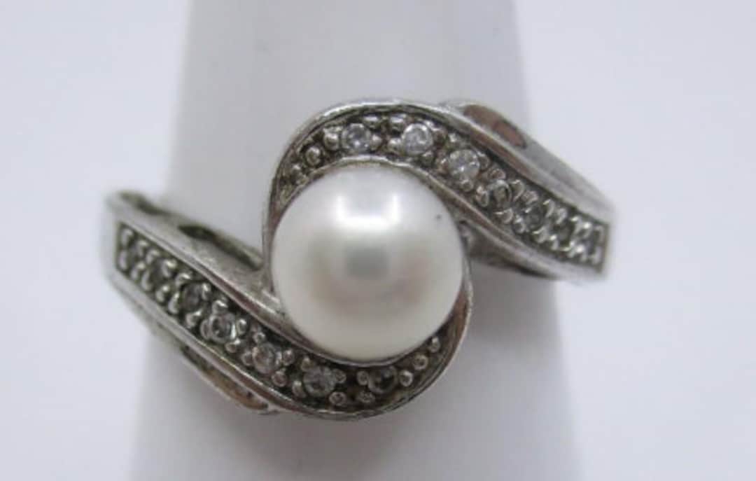 Pearl Ring Set in 925 Sterling Silver - Etsy