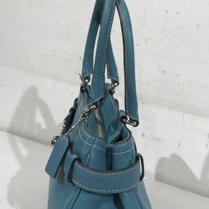 Coach Authentic Teal Leather Handbag - Etsy