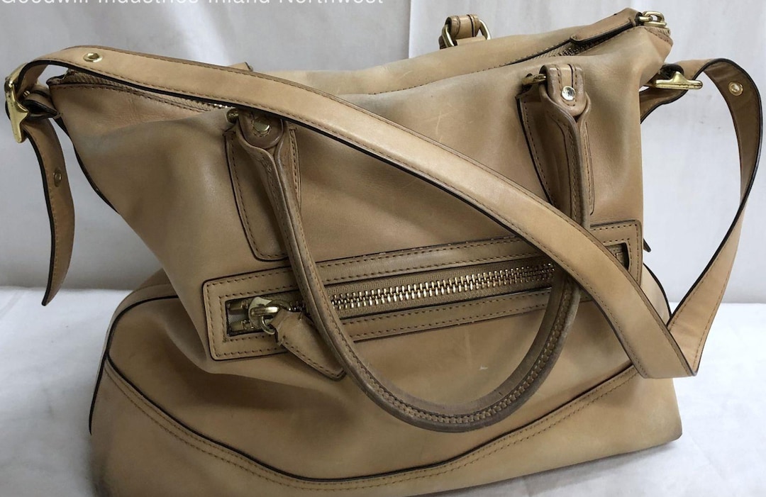 Coach Beige Leather Shoulder Bag - Etsy