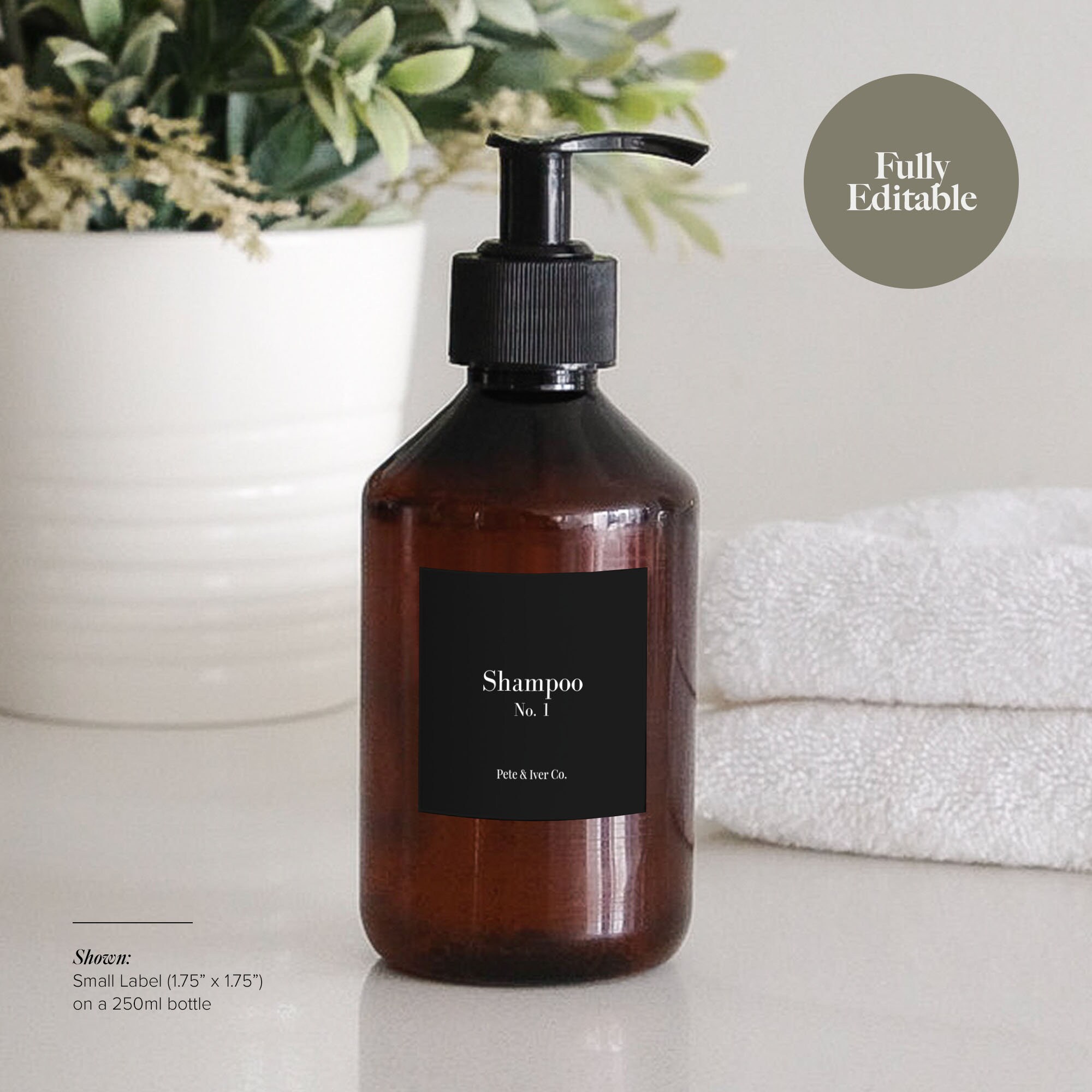 Editable Template - Classic Bathroom Essentials Labels VALUE PACK in ...