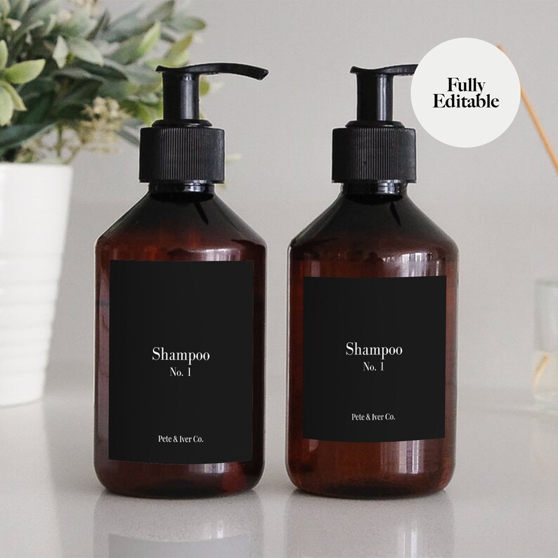 Editable Template Classic Bathroom Essentials Labels VALUE - Etsy