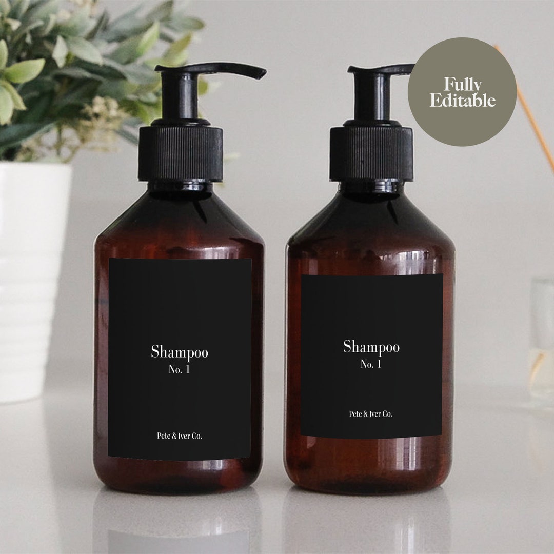 Editable Template - Classic Bathroom Essentials Labels VALUE PACK in ...