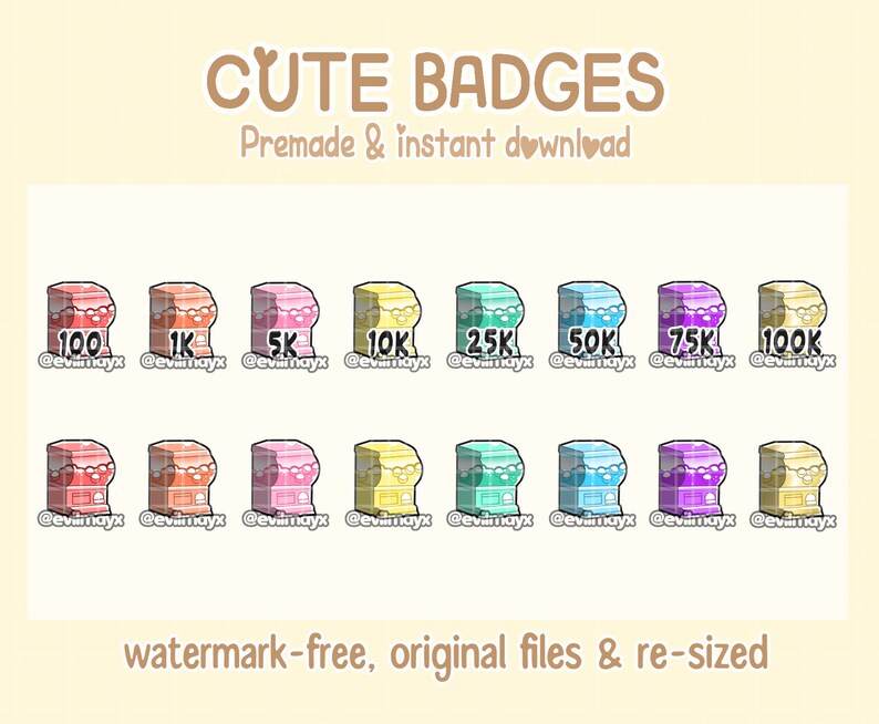 Gacha Box Sub Badges for Twitch/kick/youtube/discord Twitch Sub Badges ...