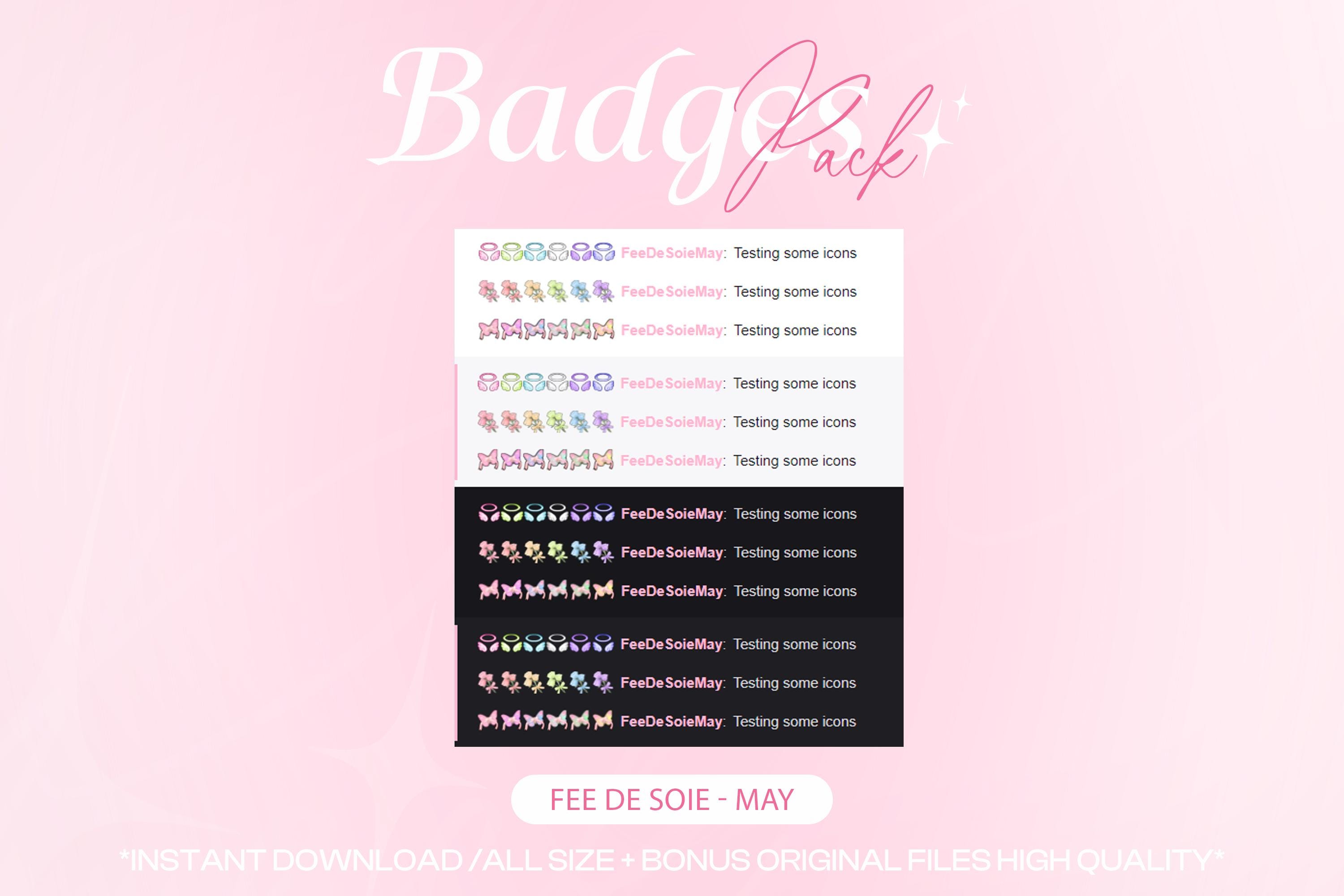 ANGEL WINGS Coquette Subscriber Badges for Twitch/kick/youtube/discord ...