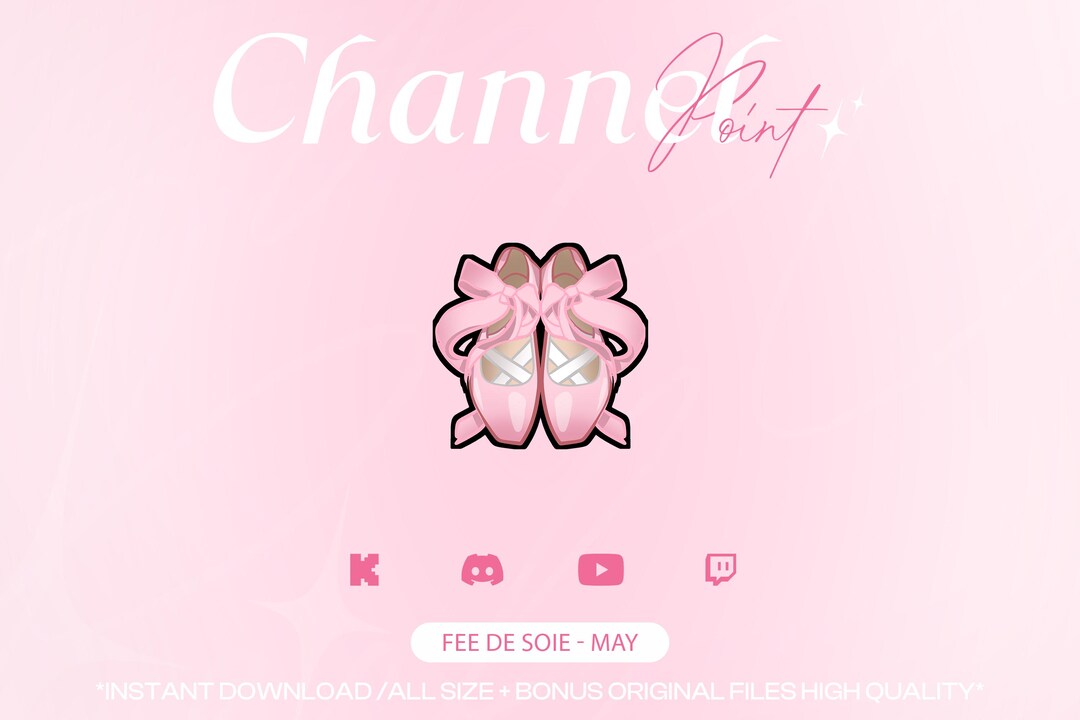 BALLERINA SHOES Pink Channel Points for Twitch/kick/youtube/discord ...