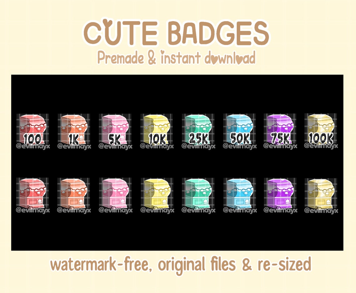 Gacha Box Sub Badges for Twitch/kick/youtube/discord Twitch Sub Badges ...