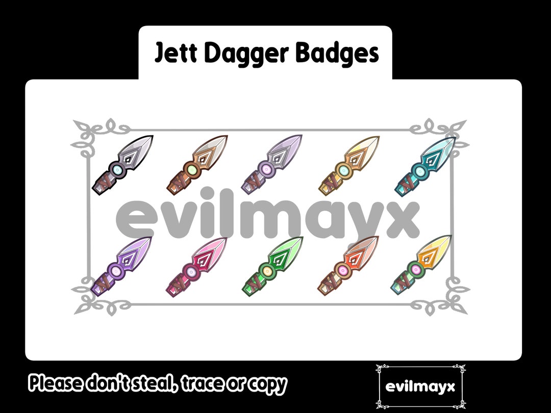 Jett Dagger Sub Badges for Twitch/discord Subscriber Badges Twitch ...