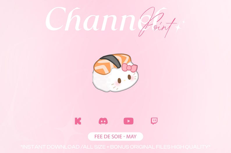 SUSHI CAT Cute Channel Points for Twitch/kick/youtube/discord | Twitch ...