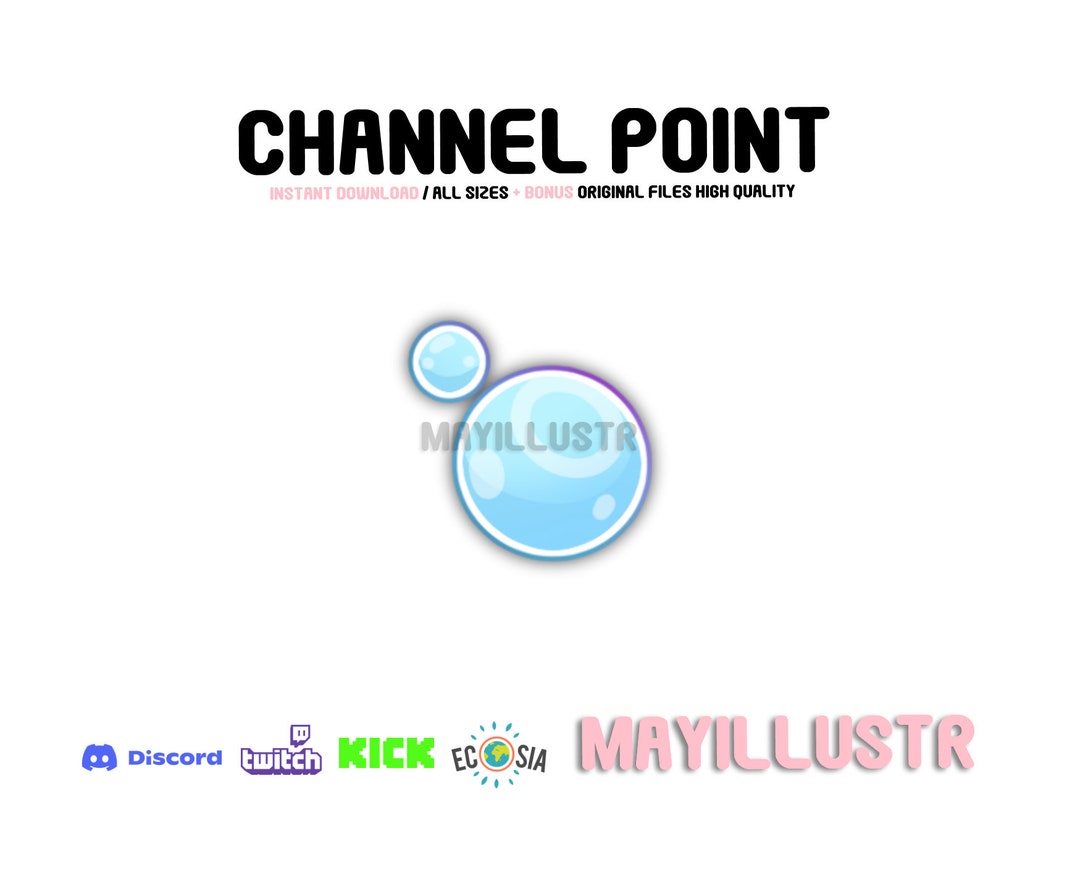 Bubbles Channel Points for Twitch/kick Twitch Channel Point Icon Twitch ...
