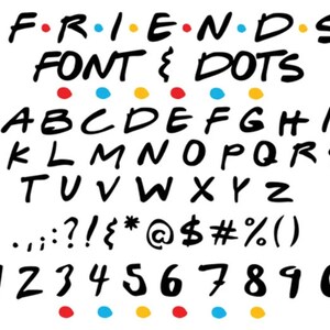 Friends Font TFF, Friendship Font TFF, Instant Download, for Cricut ...