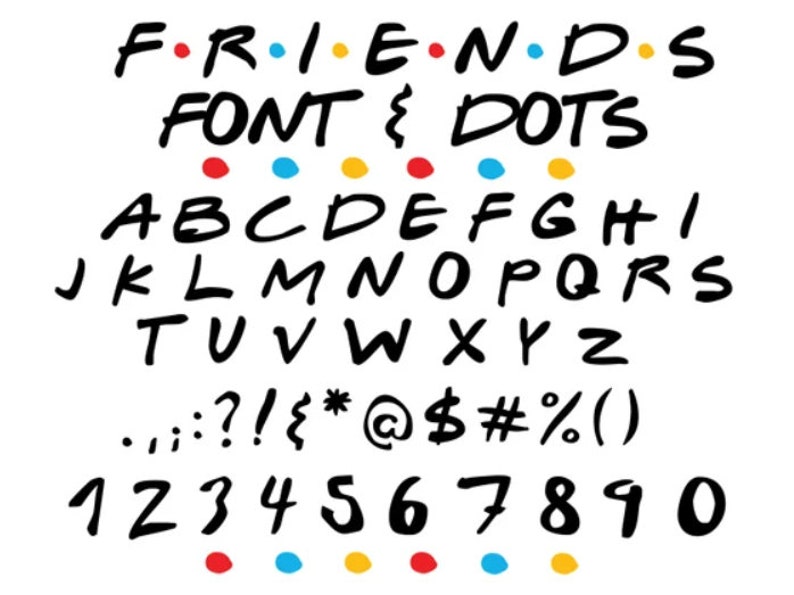 Friends Font TFF, Friendship Font TFF, Instant Download, for Cricut ...