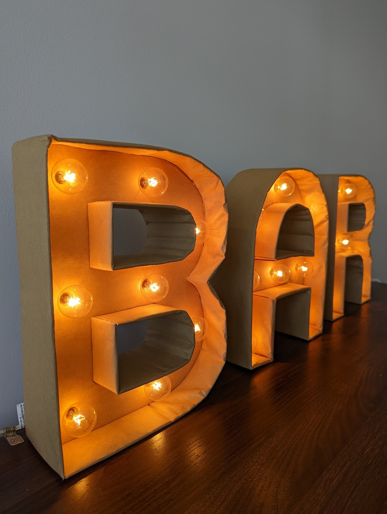 BAR Light-up Marquee Letters - Etsy