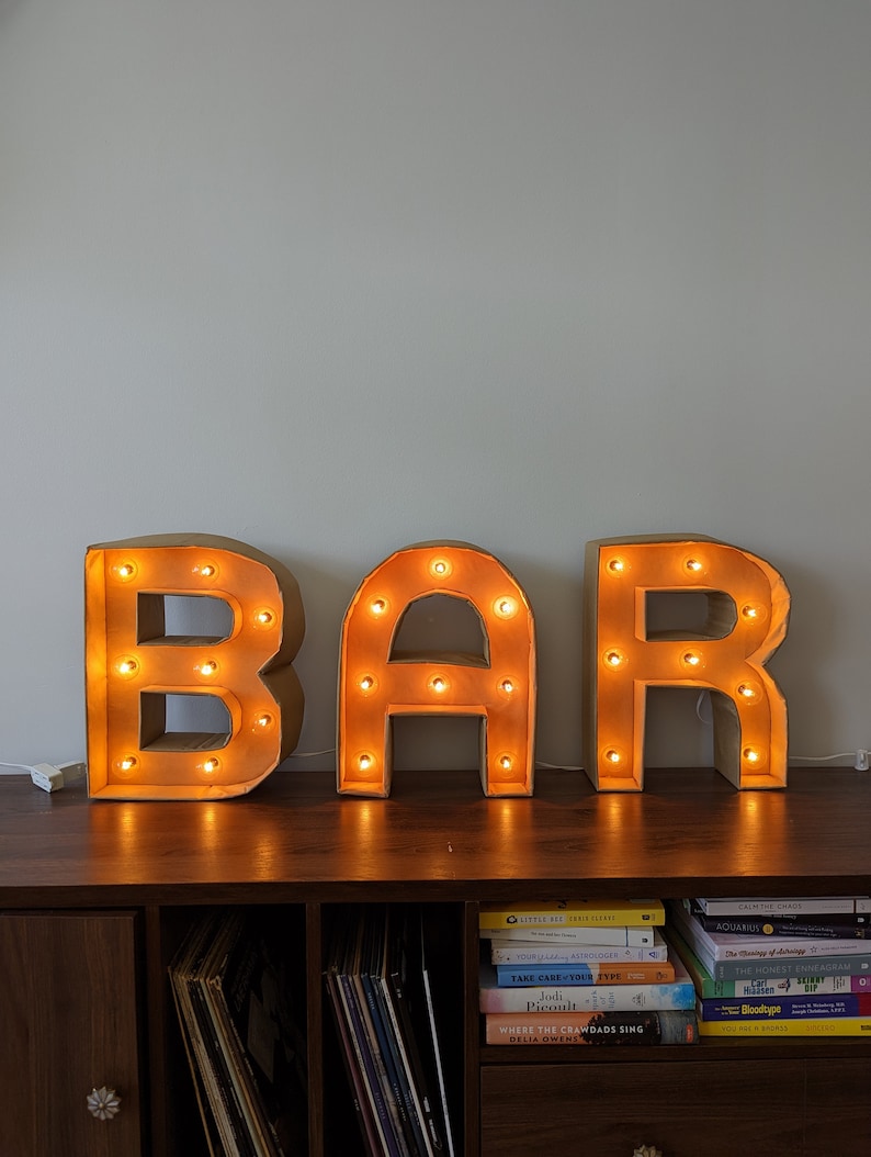 BAR Light-up Marquee Letters - Etsy