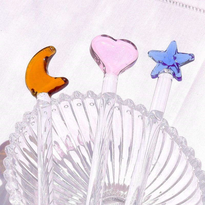 Glass Stirring Spoons Set - Etsy