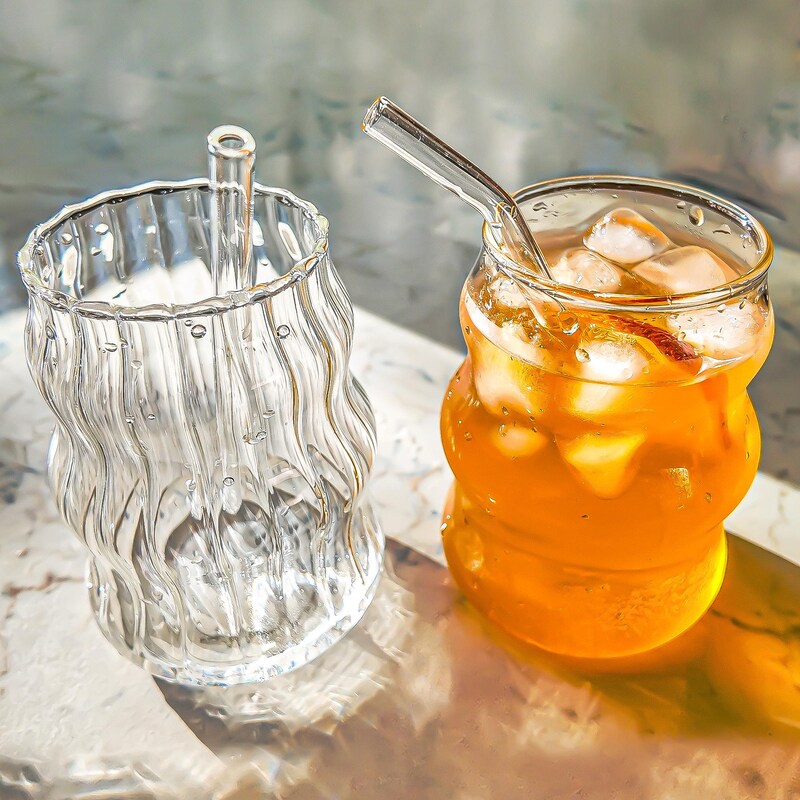 Wavy Glass Cup Set - Etsy