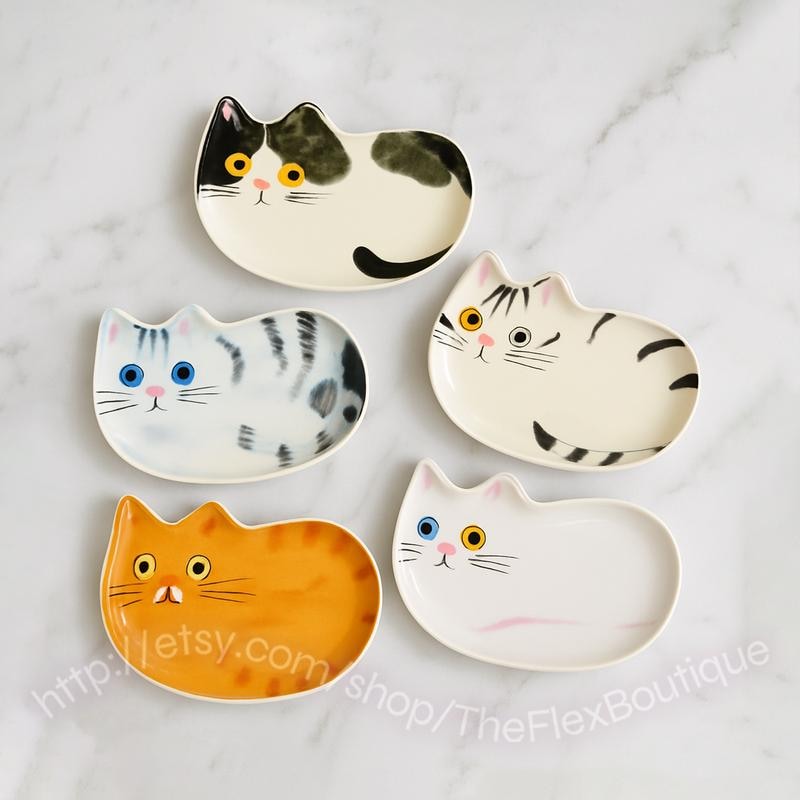 Ceramic Cat Ring Tray - Etsy