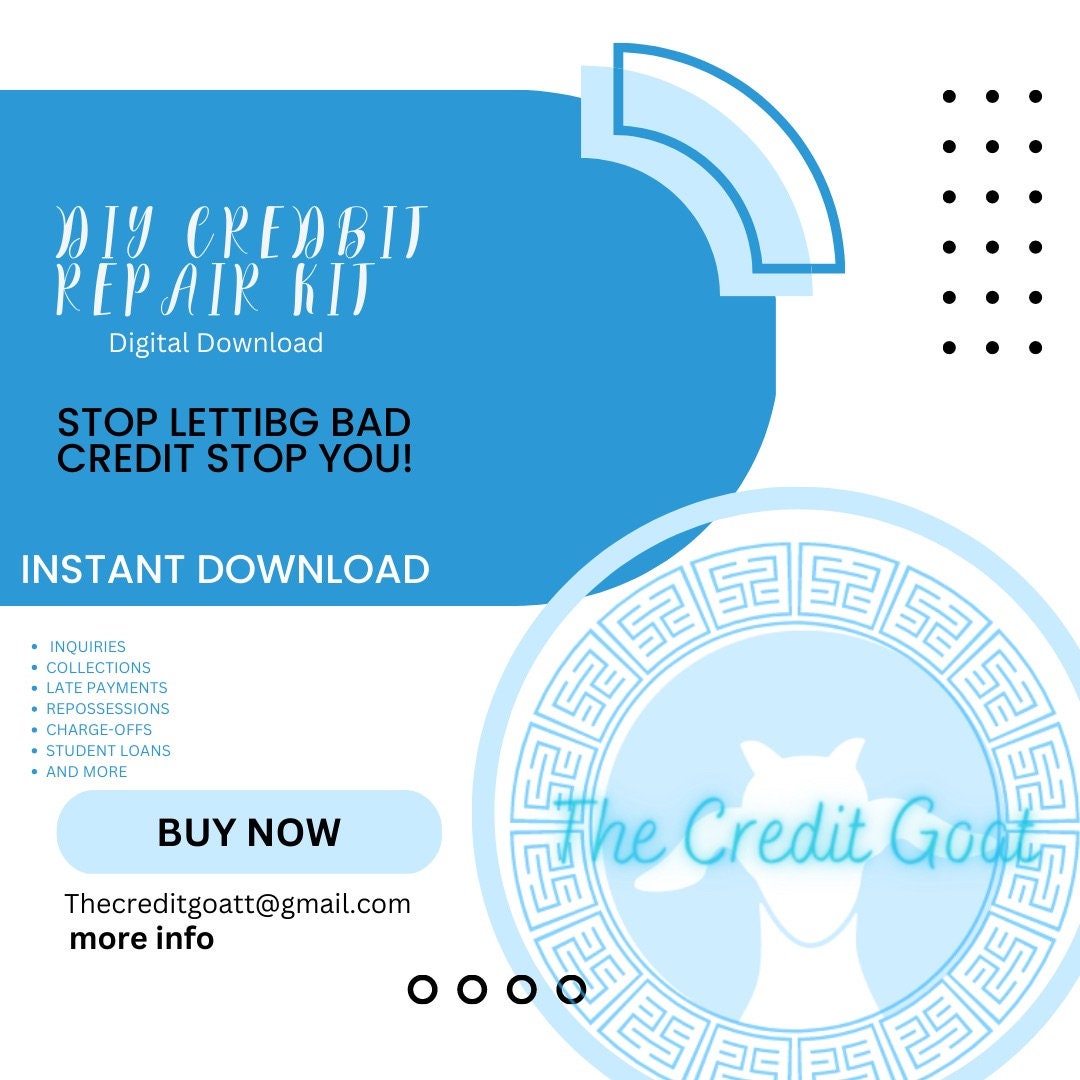 Diy Credit Repair Kit Etsy