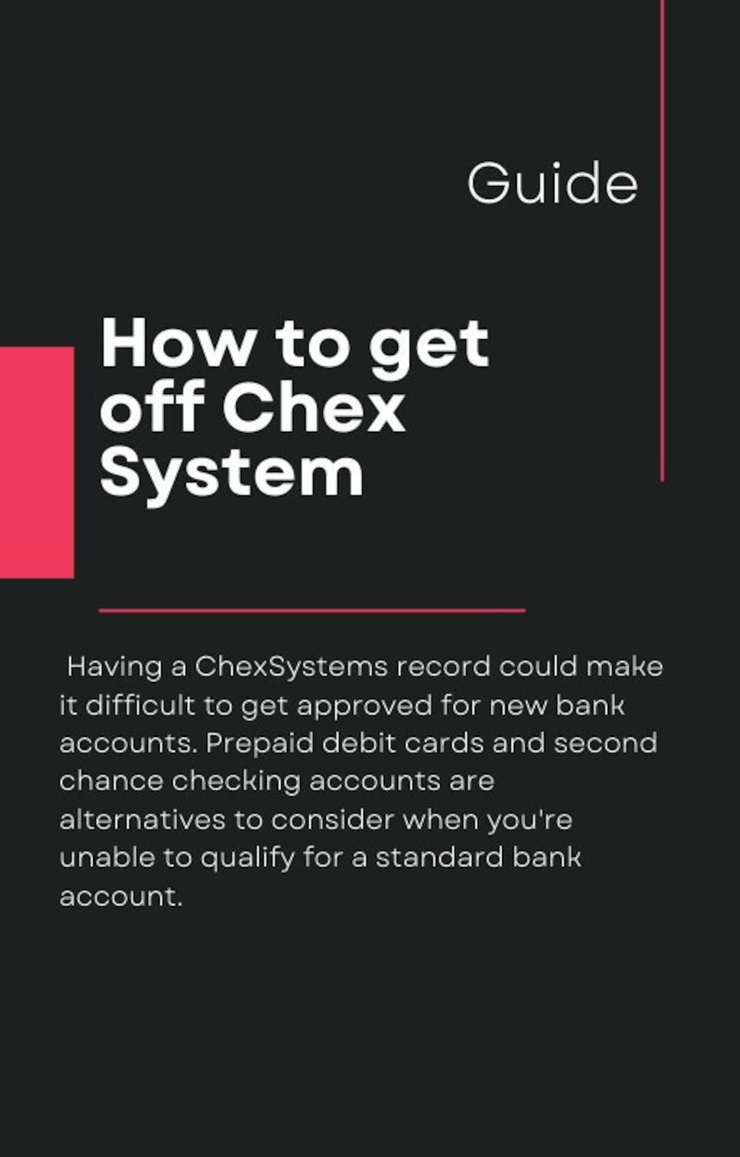 How to Get off of Chex System - Etsy