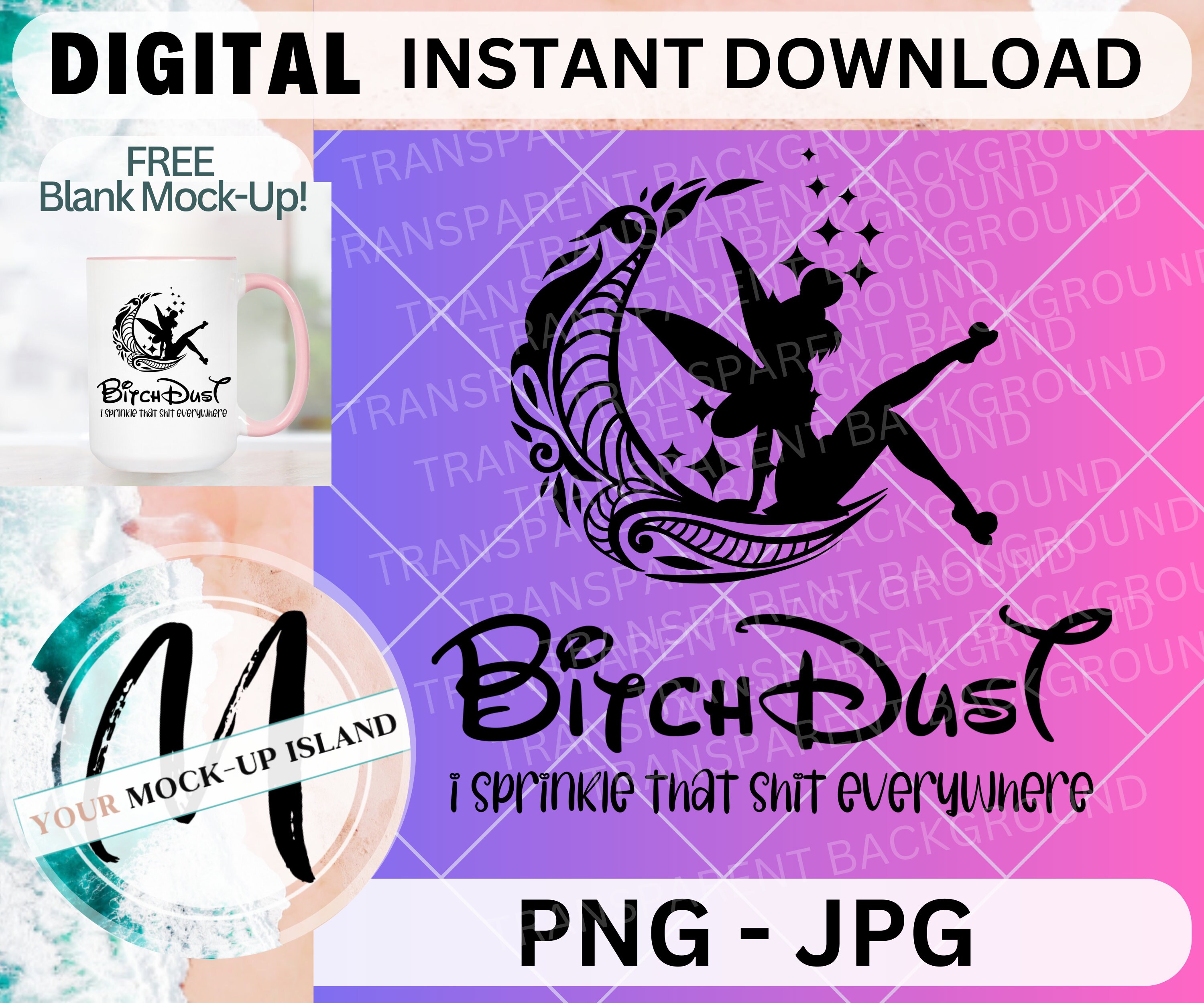 Bitchdust PNG I Sprinkle That Shit Everywhere PNG JPG - Etsy