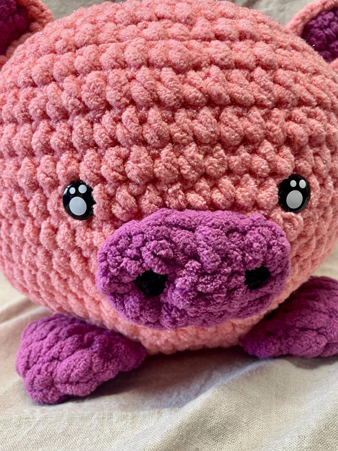 Sparkle Pig Large Plush - Etsy