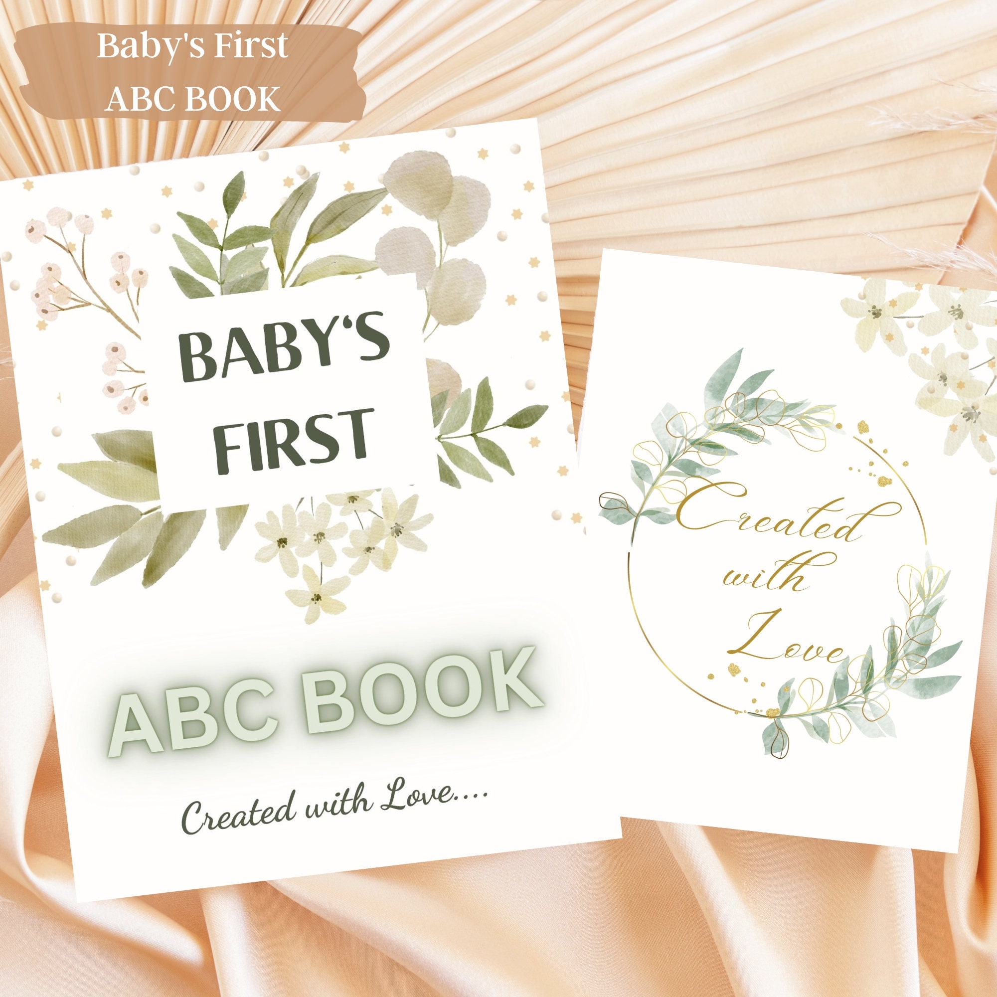 ABC Book Baby Shower Activity, ABC Coloring Book, Alphabet Book Baby ...