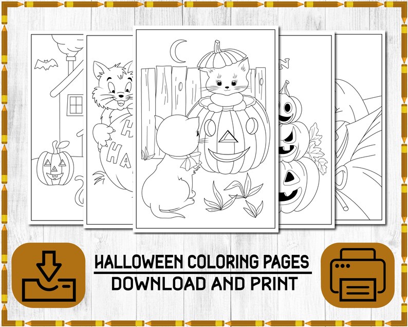 Halloween Coloring Pages 25 Coloring Pages for Adults, Kids & Toddlers ...