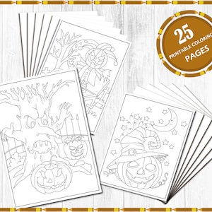 Halloween Coloring Pages 25 Coloring Pages for Adults, Kids & Toddlers ...