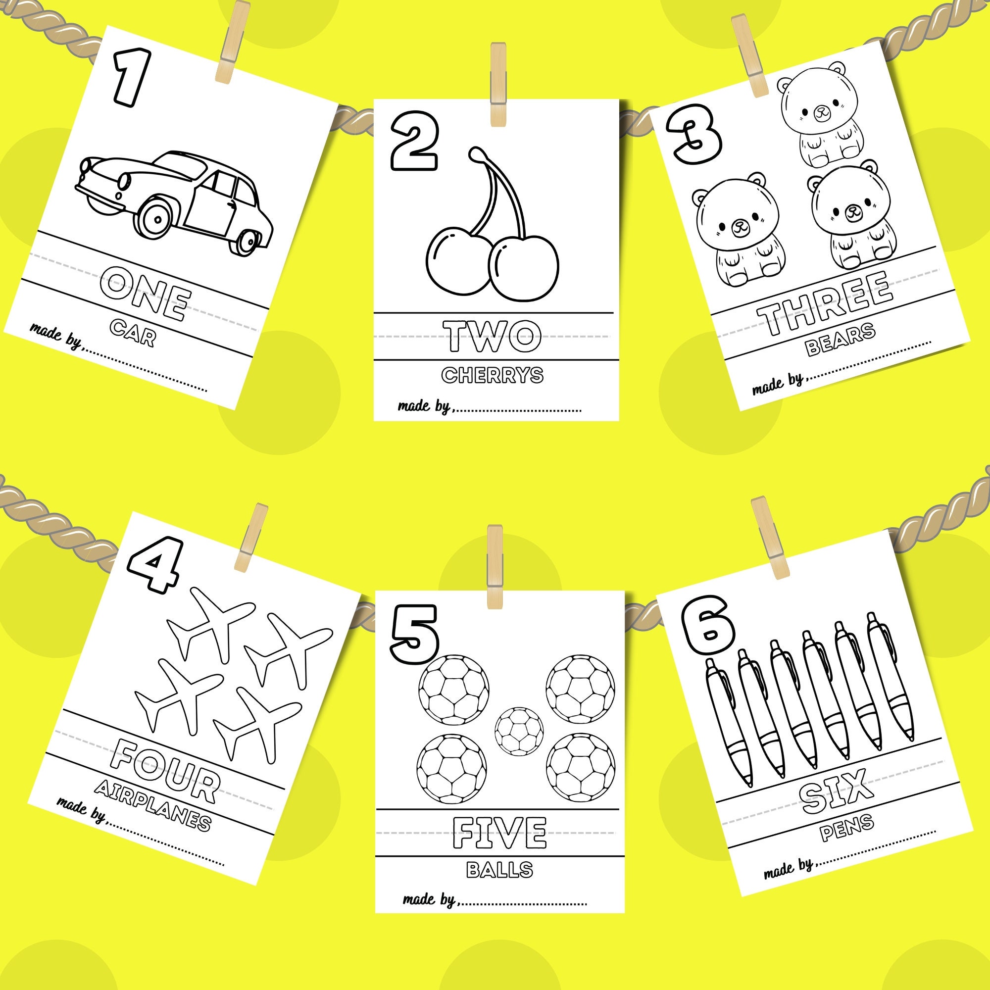 Baby's First 123 Book Numbers Coloring Book Baby 123 - Etsy