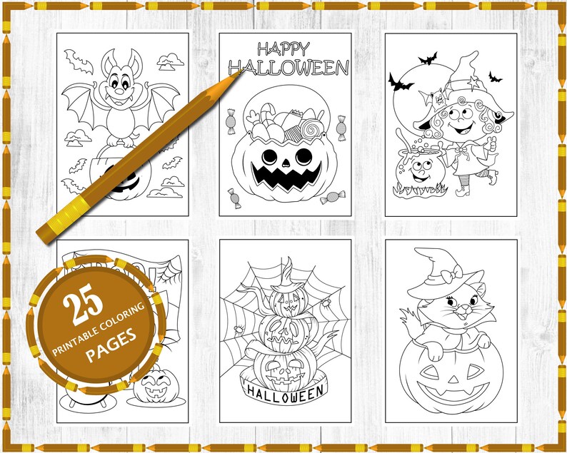 Halloween Coloring Pages 25 Coloring Pages for Adults, Kids & Toddlers ...