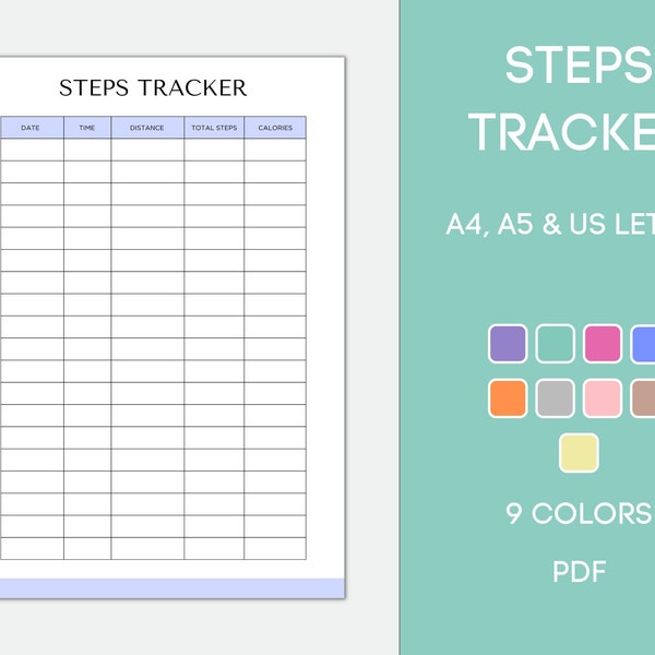 Walking Log Template - Etsy