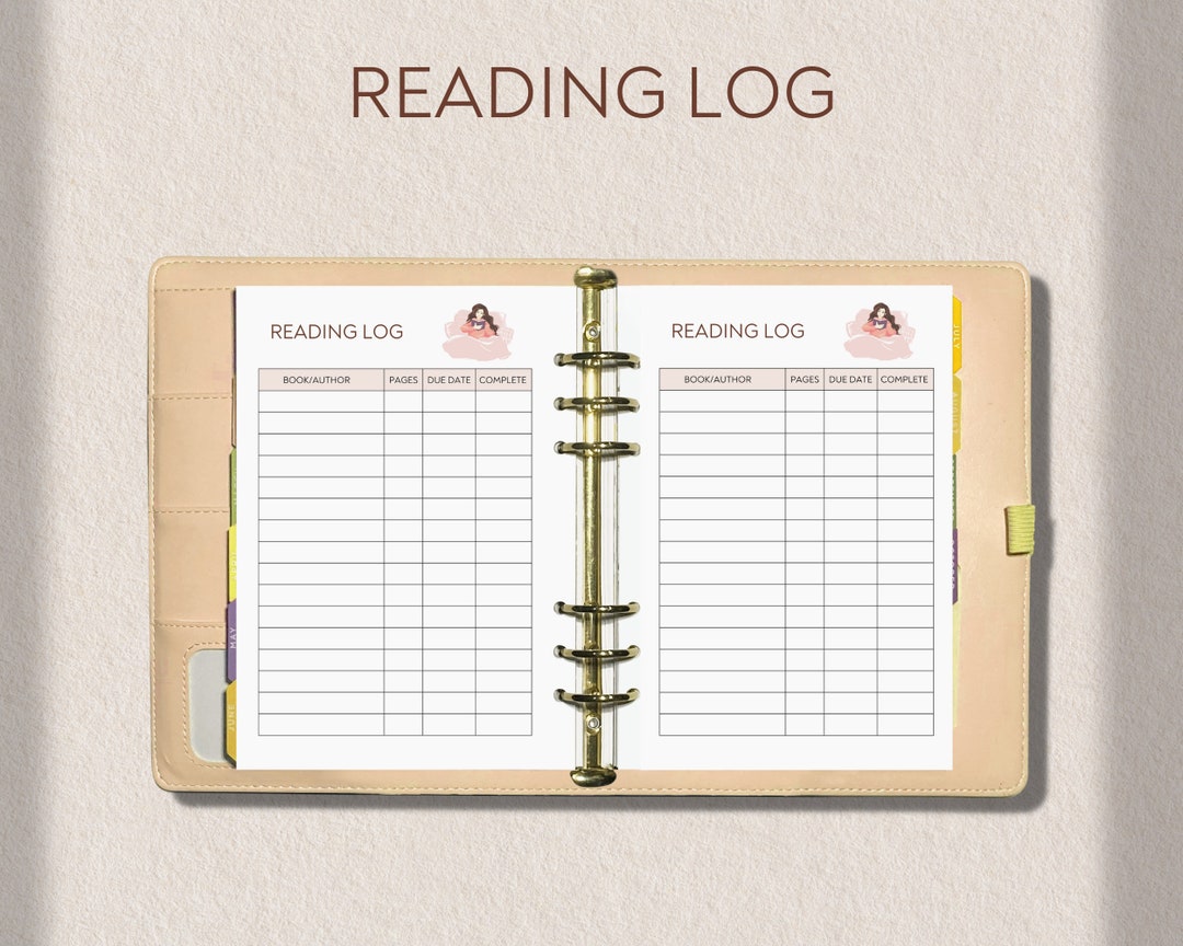 Reading Log Pdf, Printable and Editable, Books to Read List, A4 A5 ...