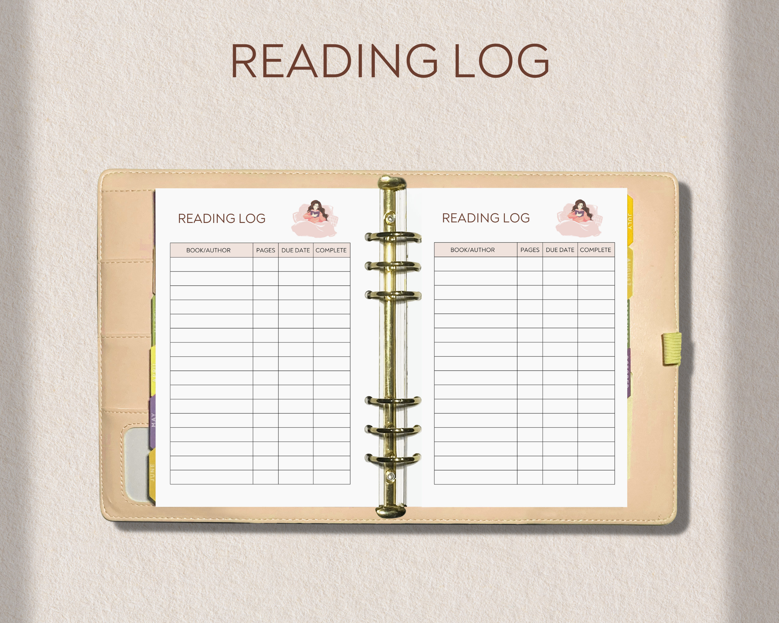 Reading Log Pdf, Printable and Editable, Books to Read List, A4 A5 ...