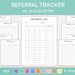 Printable Referral Log, Editable Client Referral Tracking, Referrals ...