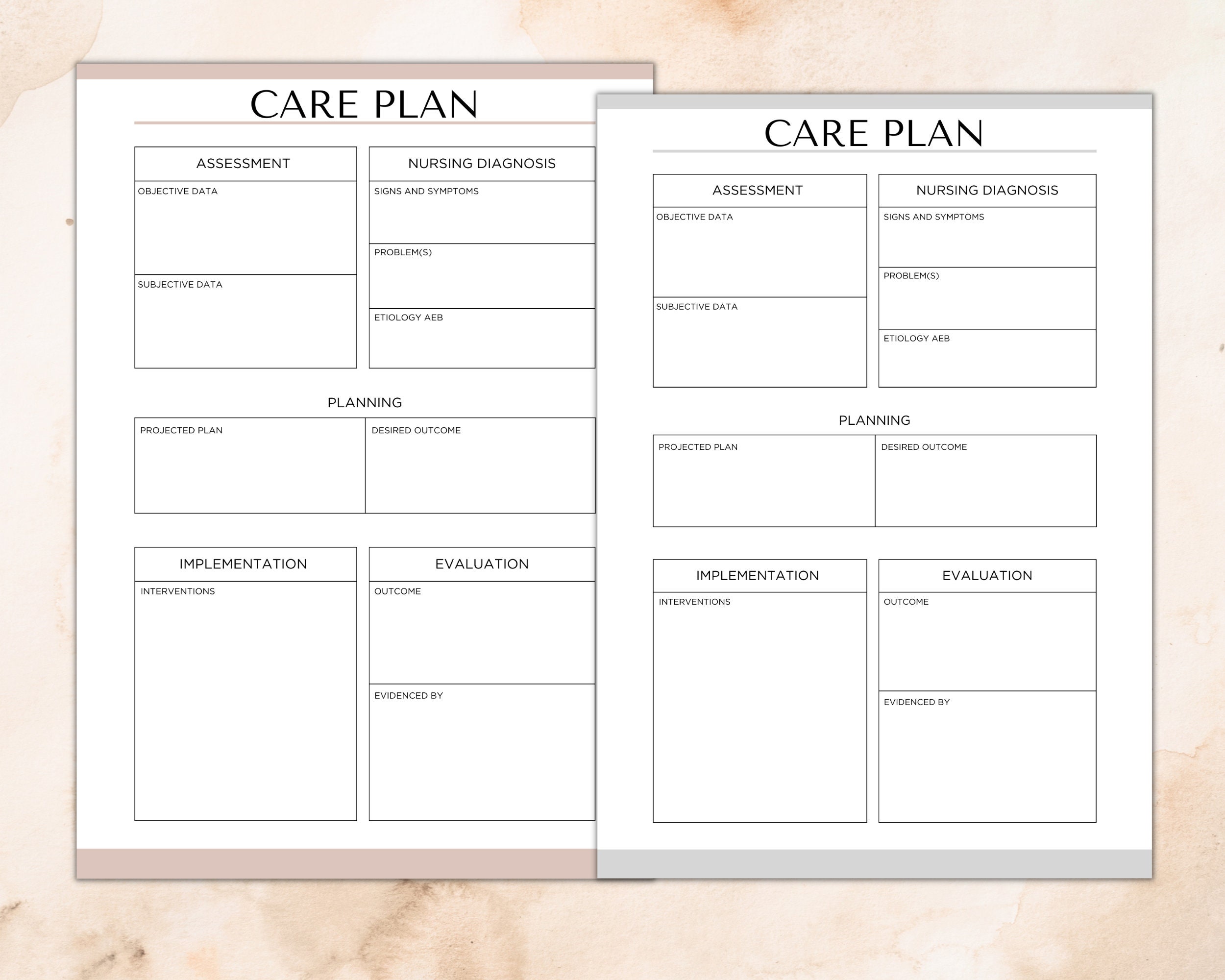 Editable and Printable Nursing Care Plan, Nursing Student Care Plan ...