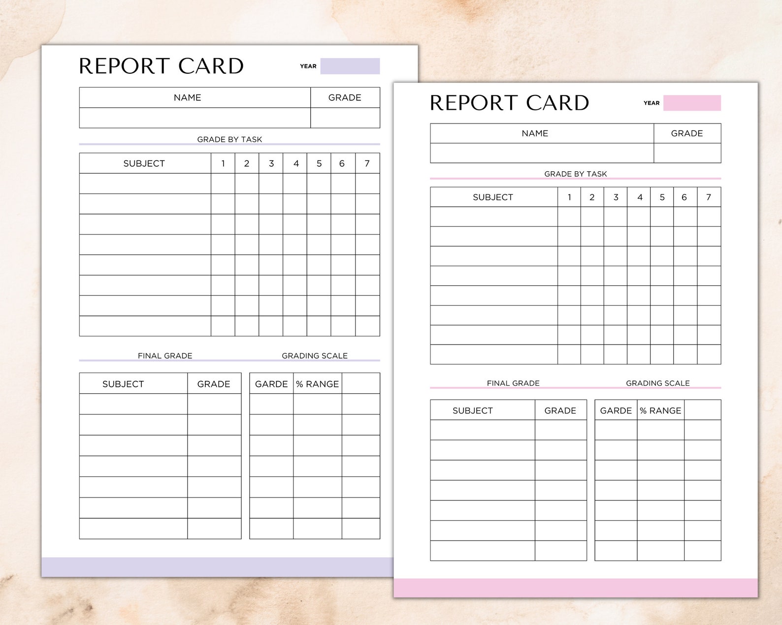 Homeschool Report Card Template, Homeschool Grade Card Sheet, Printable ...