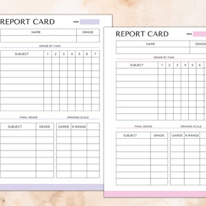Homeschool Report Card Template, Homeschool Grade Card Sheet, Printable and Editable, PDF ...
