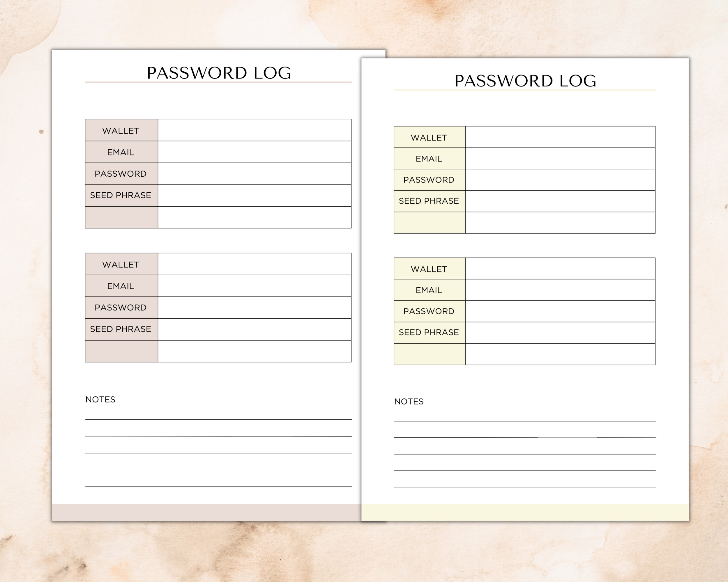 Password Tracker Printable, Editable Password Keeper, Password ...