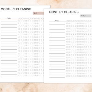 Editable and Printable Monthly Checklist, Month to Do List, Monthly ...