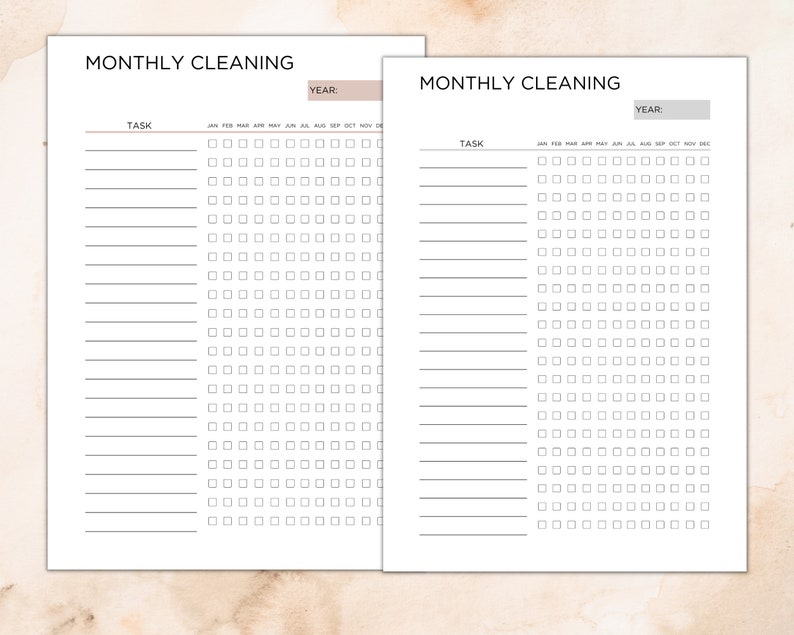 Editable and Printable Monthly Checklist, Month to Do List, Monthly ...
