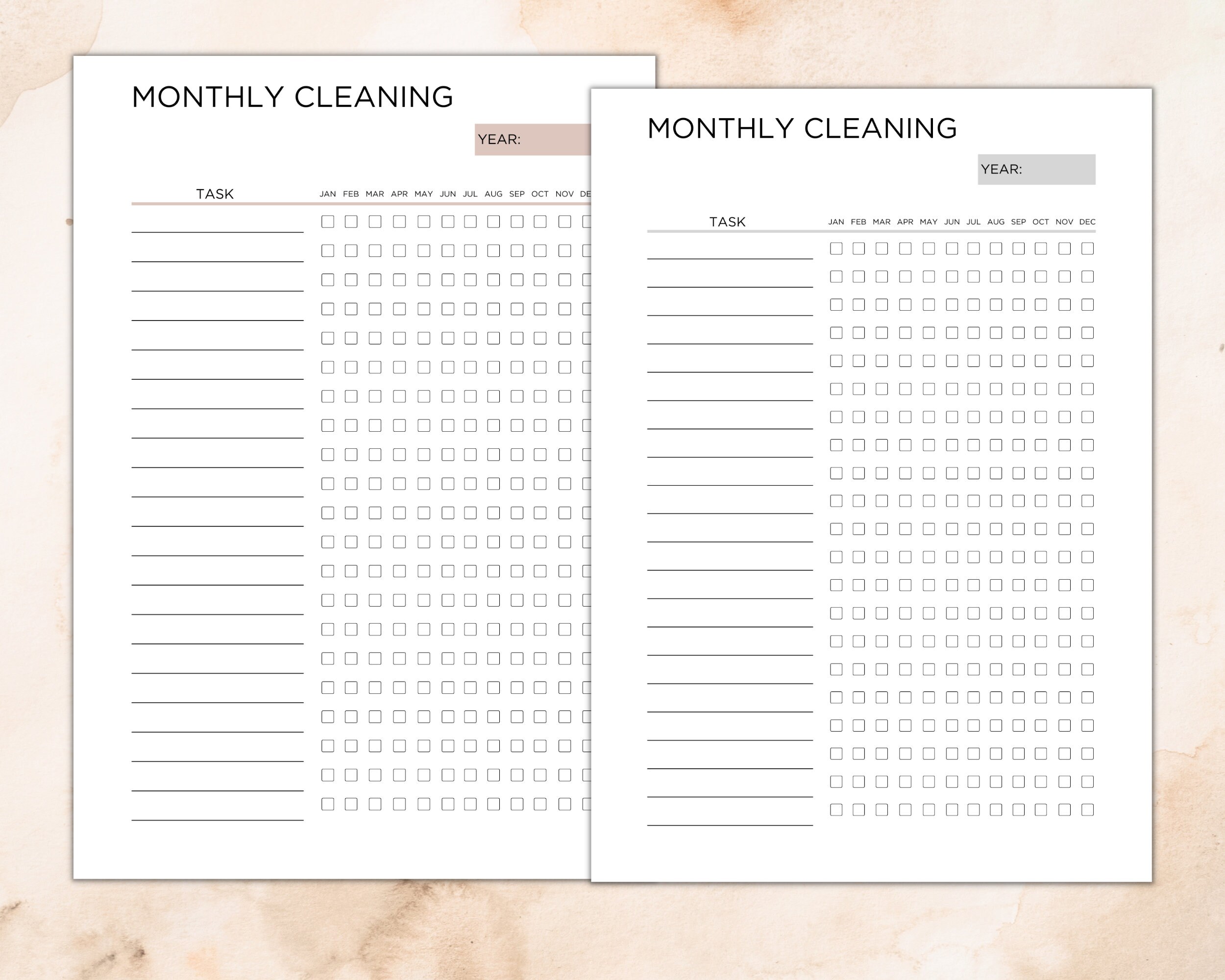 Editable and Printable Monthly Checklist, Month to Do List, Monthly ...