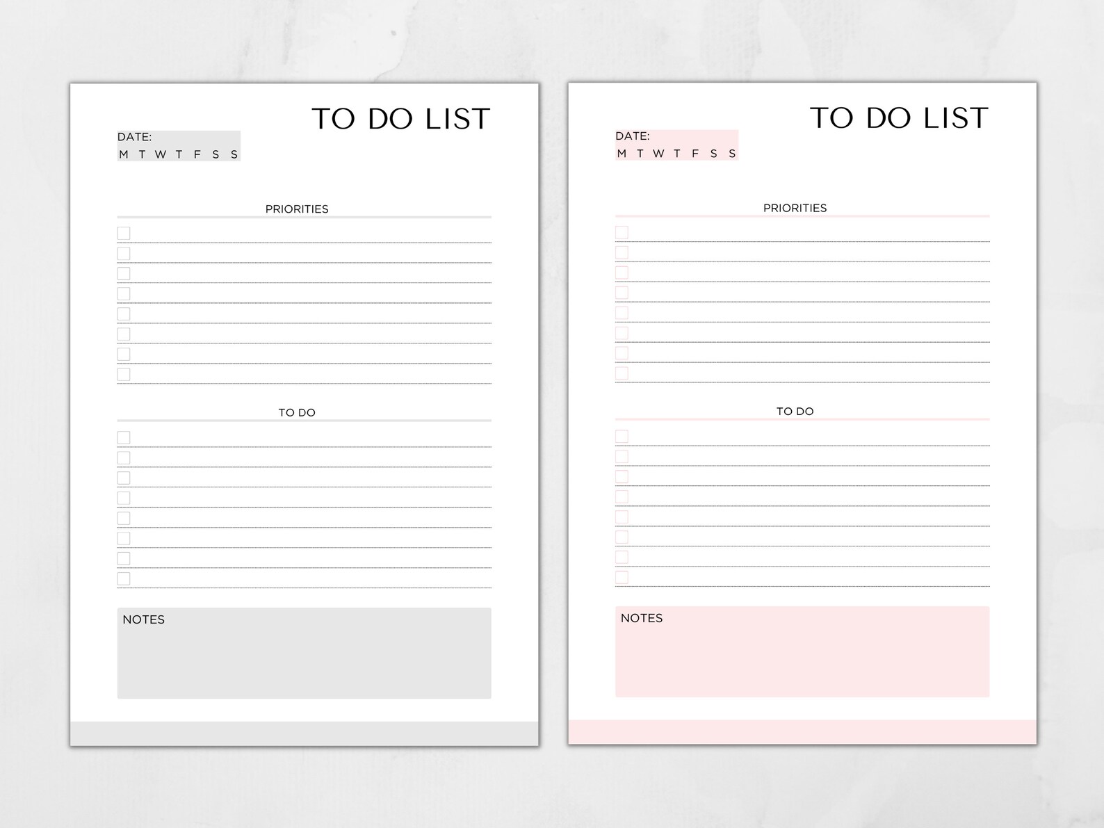 Printable to Do List, Editable Daily List, Weekly To-do Template ...