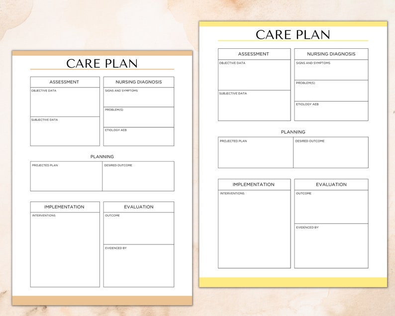 Editable and Printable Nursing Care Plan, Nursing Student Care Plan ...