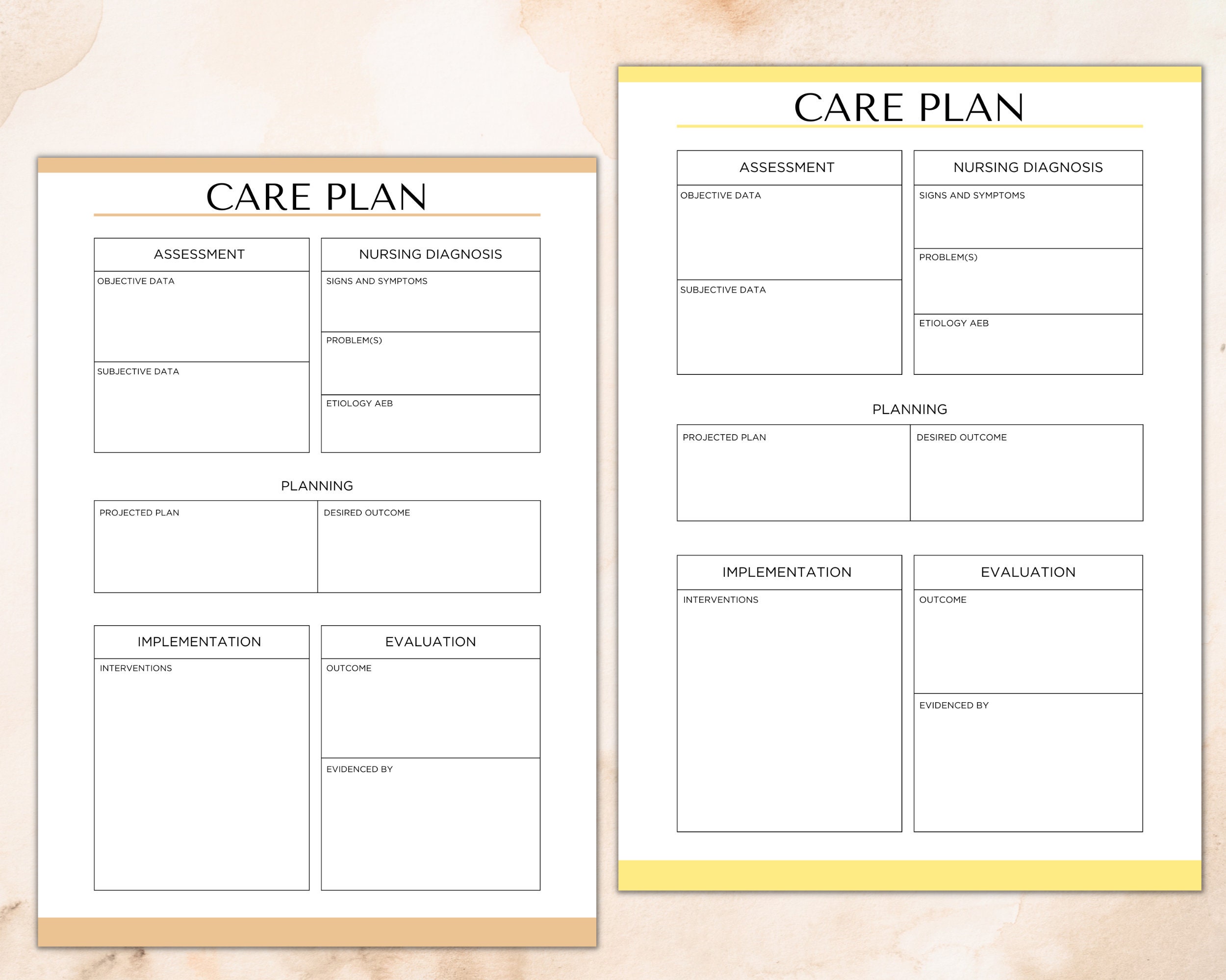 Editable and Printable Nursing Care Plan, Nursing Student Care Plan ...